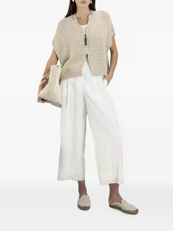 Brunello Cucinelli Sequin-embellished Open-knit Cardigan