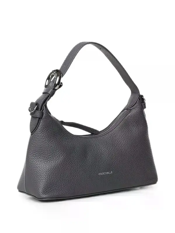 COCCINELLE Grained Leather Tote Bag - Grey
