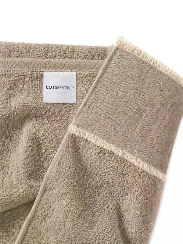 CU I SEEYOU Fringed-detail Bath Towel - Neutrals