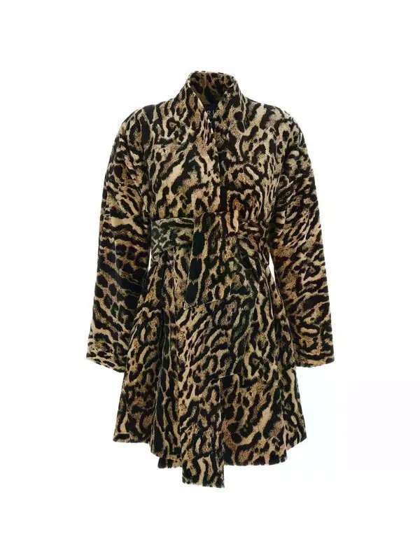 IRIE' Leopard-print Belted Coat - Neutrals