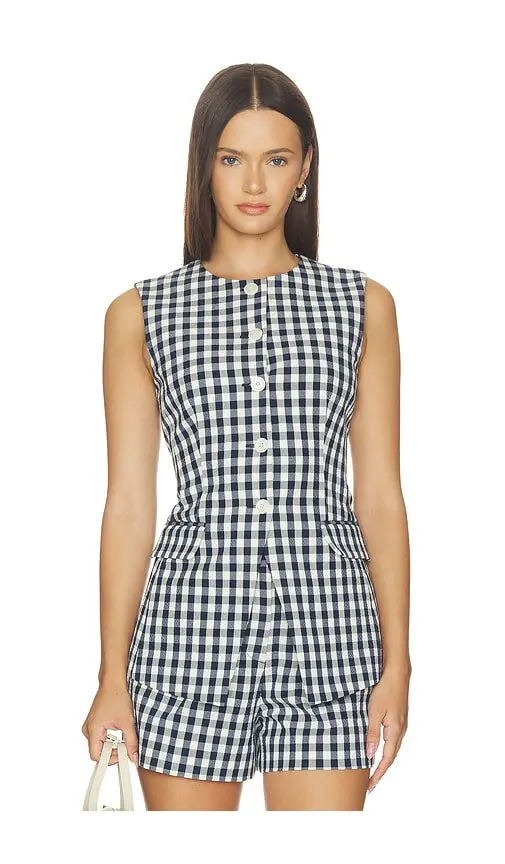 Veronica Beard Lois Vest In . Also - Navy