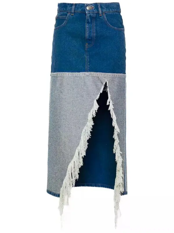 Marni Organic Cotton Denim Skirt - Blue