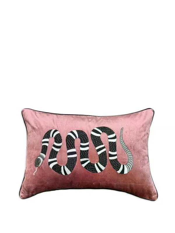 LES-OTTOMANS Snake-embroidered Cushion