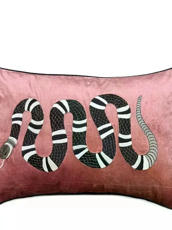 LES-OTTOMANS Snake-embroidered Cushion