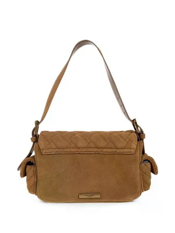 Kurt Geiger Kensington Quilted Suede Shoulder Bag