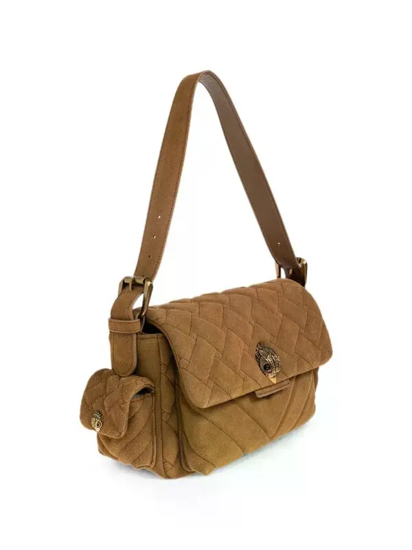 Kurt Geiger Kensington Quilted Suede Shoulder Bag