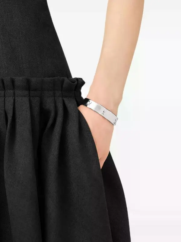 AMI Paris Brass Bracelet With Hammered De Coeur