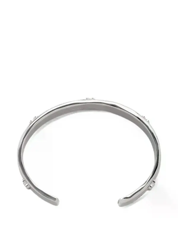 AMI Paris Brass Bracelet With Hammered De Coeur
