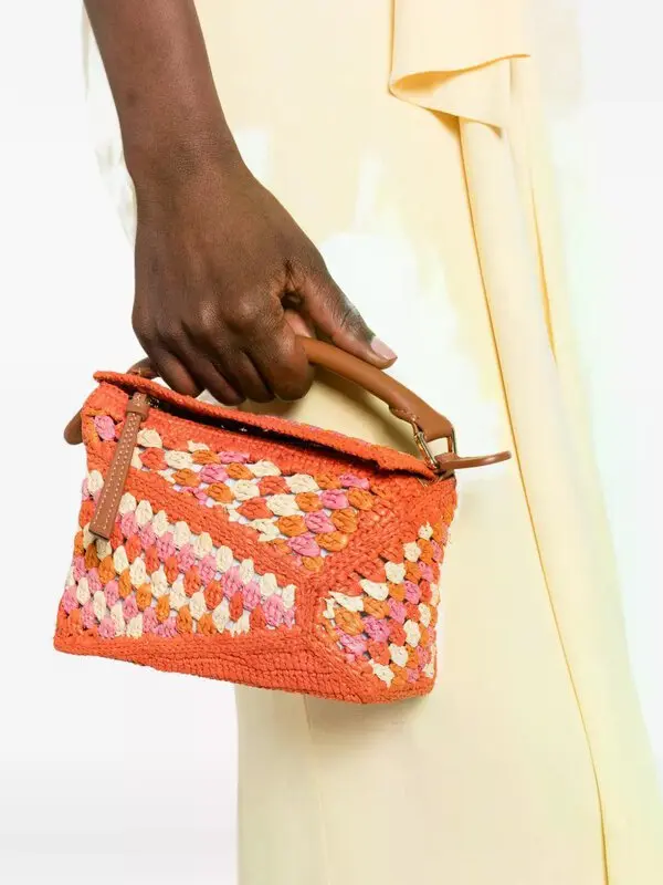 Loewe X Paula's Ibiza Puzzle Woven Clutch Bag