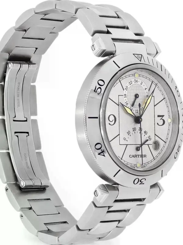 Cartier Pasha 38mm Automatic Watch With Stainless Steel Bracelet