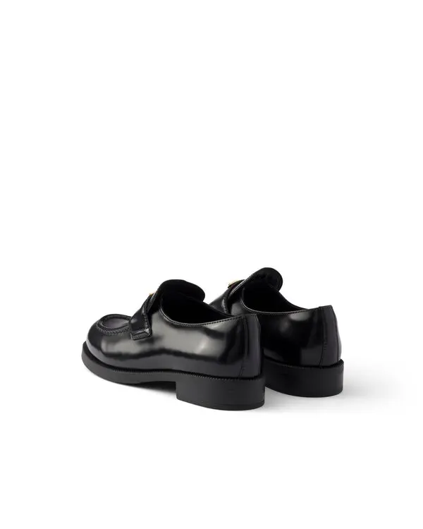Prada Brushed Leather Loafers