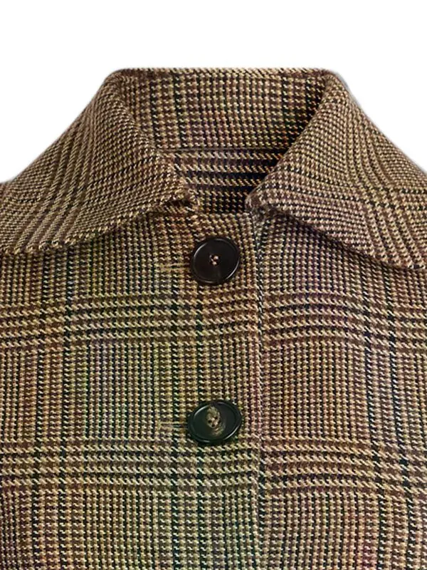 PATOU Prince Of Wales Check Long-sleeve Jacket - Brown