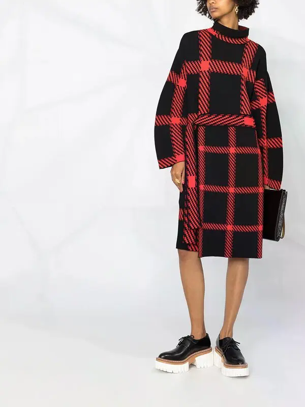 Stella McCartney Check-print Belted Dress