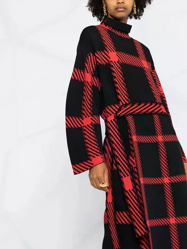 Stella McCartney Check-print Belted Dress