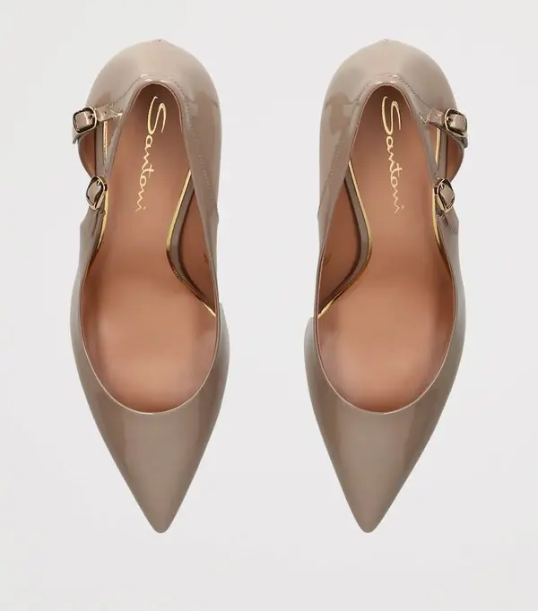 Santoni Patent Leather Audrey Pumps 10