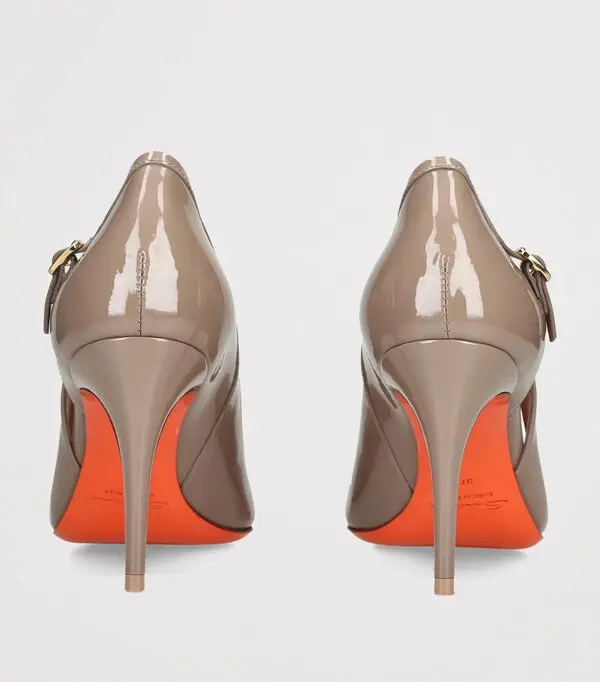 Santoni Patent Leather Audrey Pumps 10