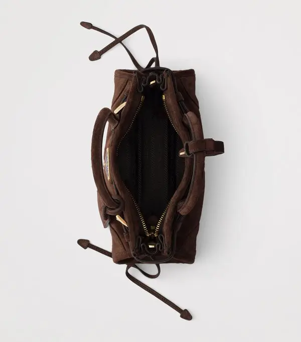 Prada Mini Suede Bonnie Top-handle Bag