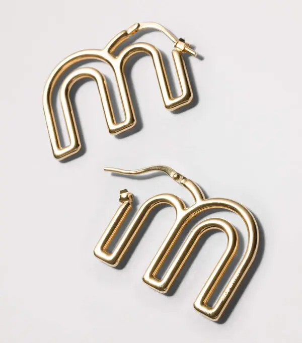 Miu Miu M Logo Earrings