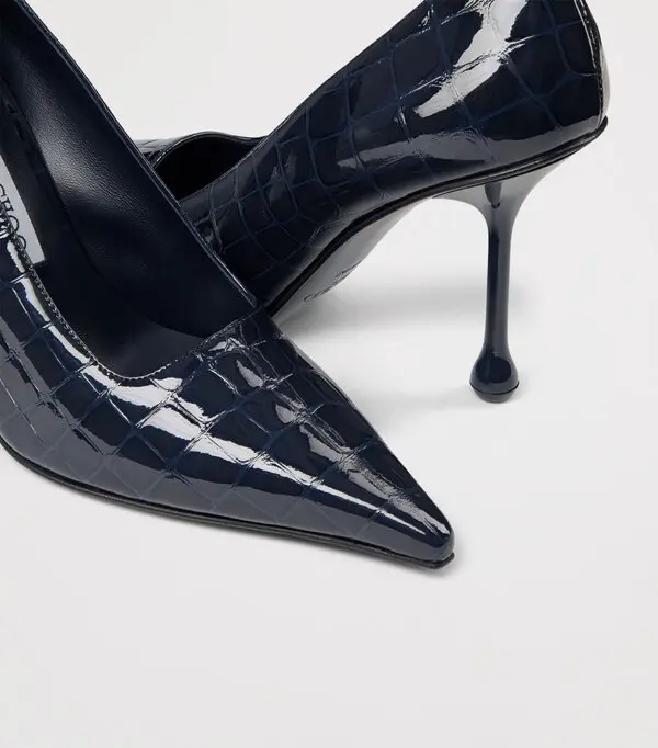 JIMMY CHOO Ixia 95 Croc-embossed Leather Pumps