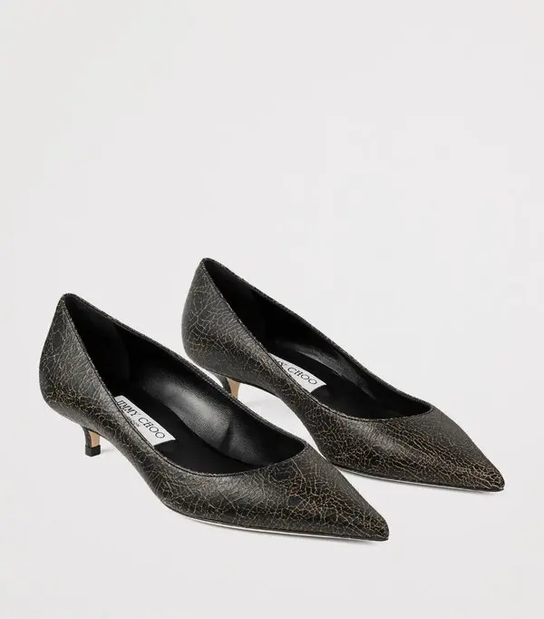 JIMMY CHOO Amelia 35 Crackled Leather Pumps