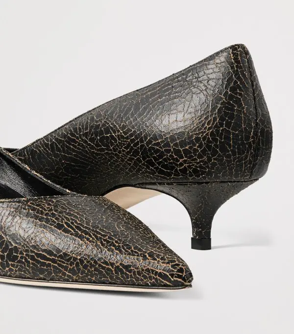 JIMMY CHOO Amelia 35 Crackled Leather Pumps