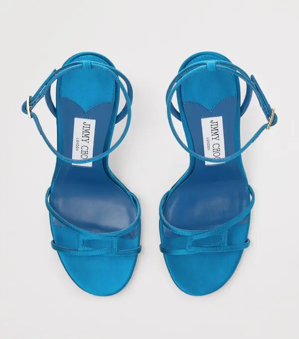 JIMMY CHOO Leo 100 Satin Heeled Sandals