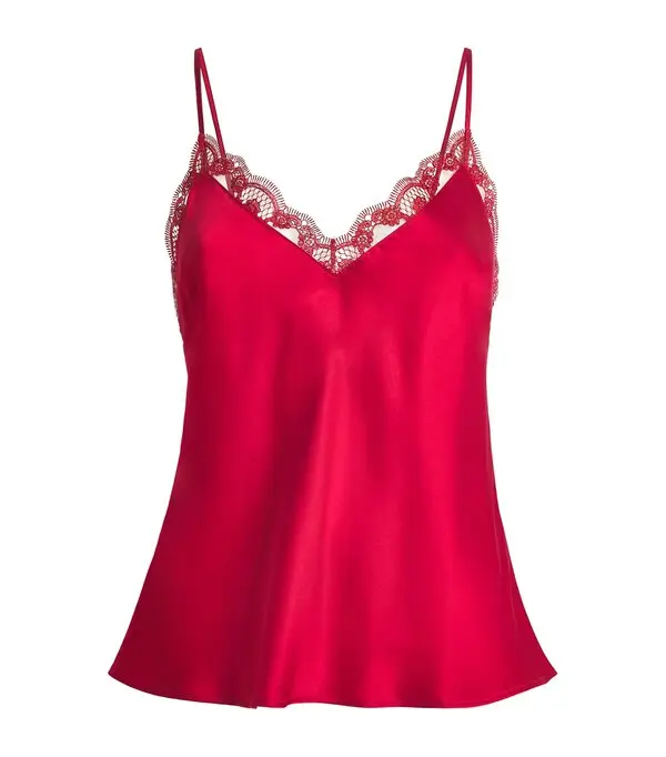 Simone Perele Silk-blend Love Me Cami Top - Red