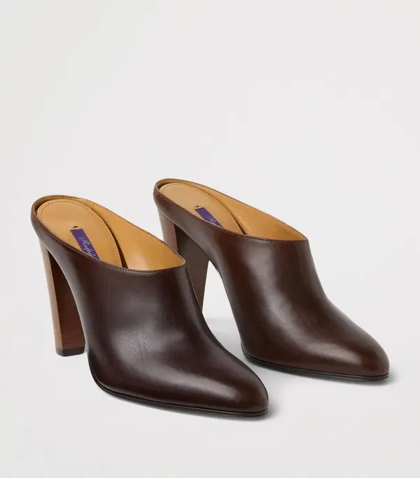 Ralph Lauren Leather Ashtyn Mules 95