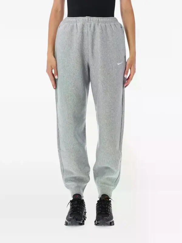 Nike Logo-embroidered Elasticated Track Pants - Grey