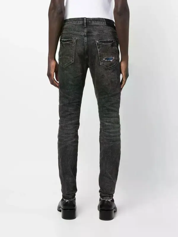 PURPLE BRAND Distressed-effect Slim-fit Jeans