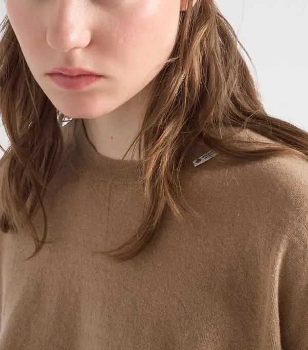 Prada Cashmere Short-sleeve Sweater