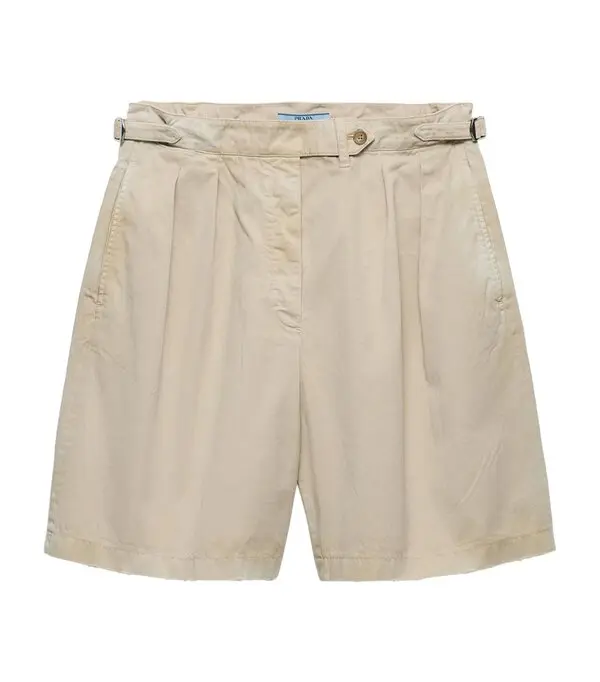 Prada Cotton Gabardine Shorts