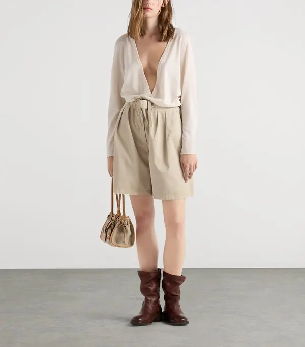 Prada Cotton Gabardine Shorts