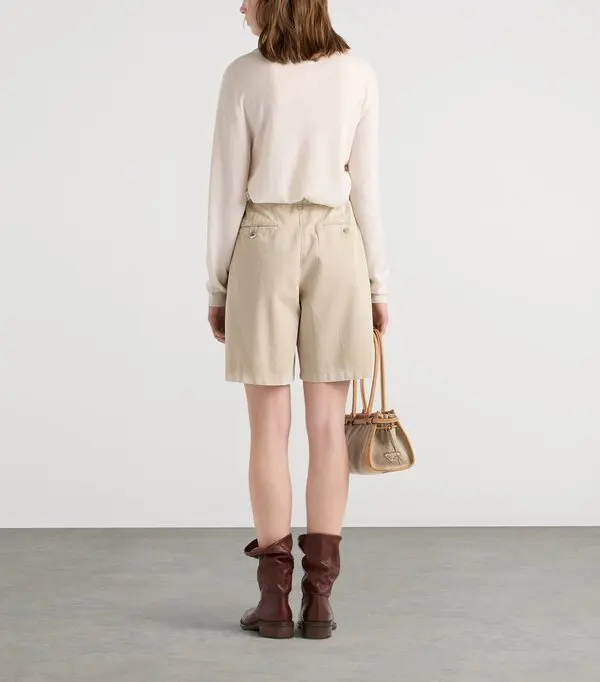 Prada Cotton Gabardine Shorts