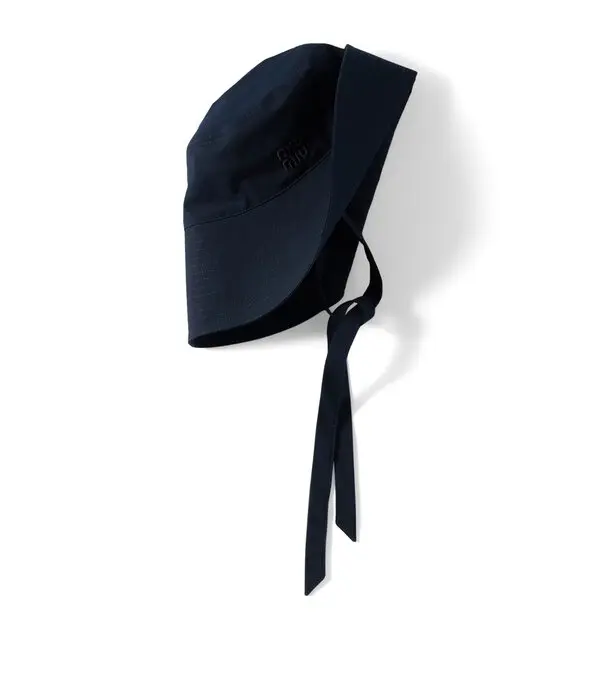 Miu Miu Cotton Wide Brim Bucket Hat