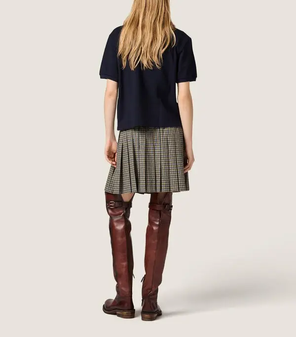 Miu Miu Cotton Embroidered Polo Shirt