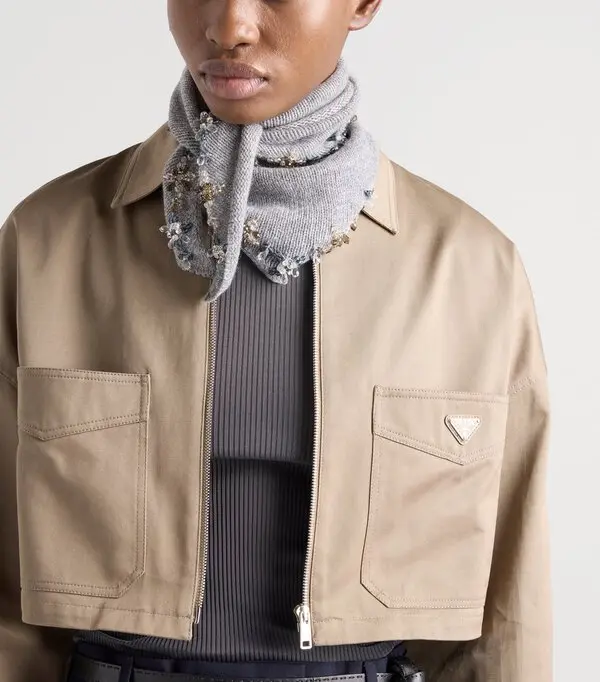 Prada Cotton Cropped Blouson Jacket