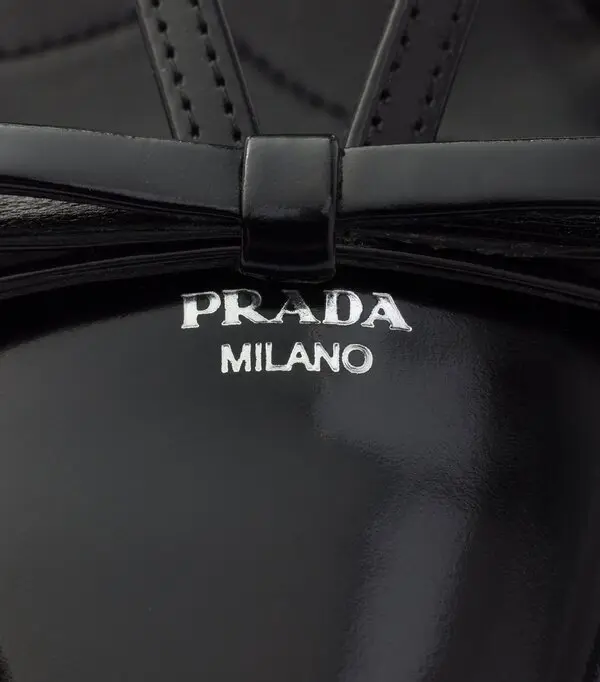 Prada Brushed Leather Slingback Pumps 75