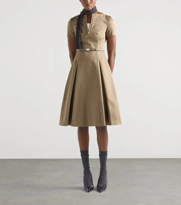 Prada Cotton Belted Mini Dress