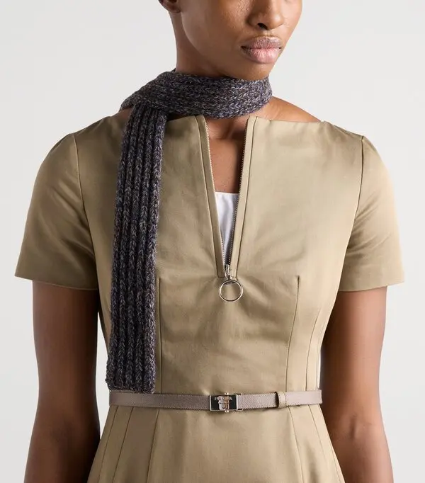 Prada Cotton Belted Mini Dress