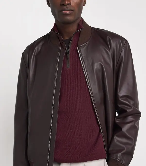 Canali Virgin Wool-cashmere Quarter-zip Sweater