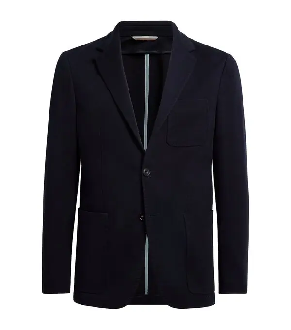 Canali Wool Jersey Knit Blazer