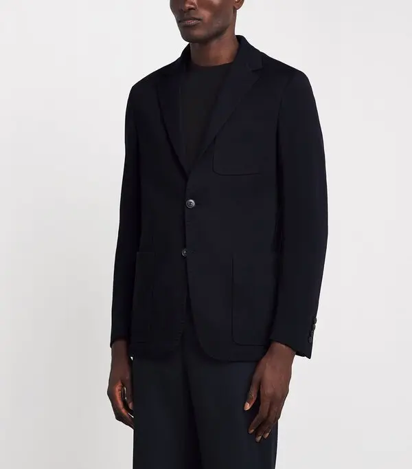 Canali Wool Jersey Knit Blazer