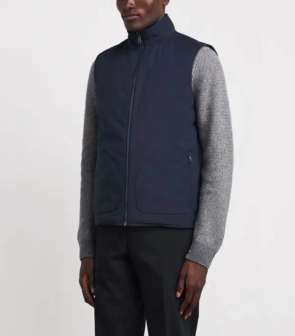 FIORONI CASHMERE Virgin Wool Down Reversible Gilet