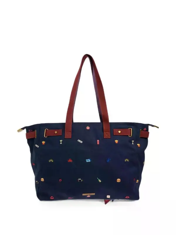 Kurt Geiger Solane Embroidered Canvas Tote Bag