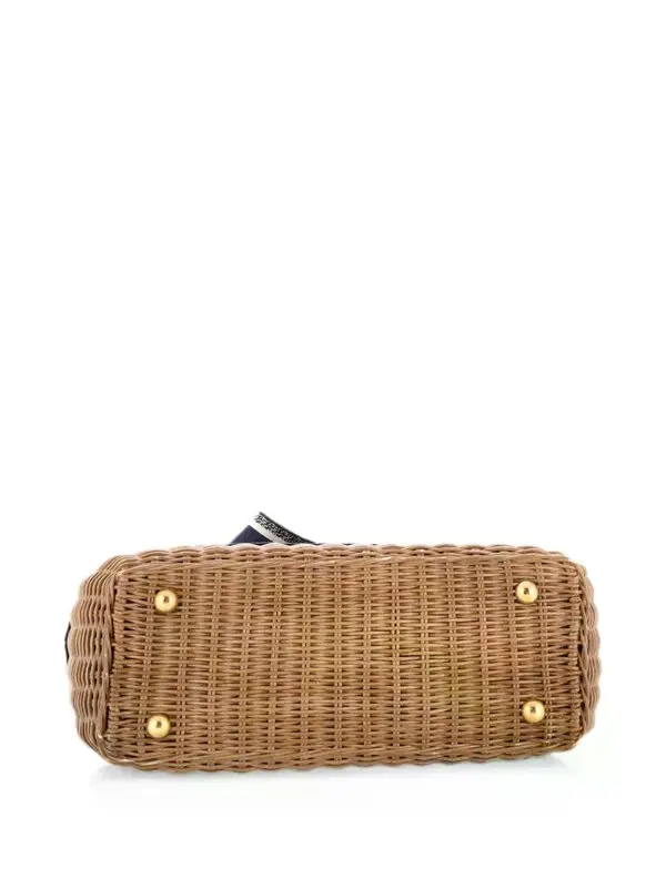 Dior Wicker And Oblique Canvas Large Tote Bag - Neutrals