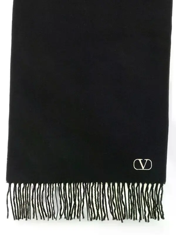 Valentino Garavani Wool Scarf With Vlogo Embroidery