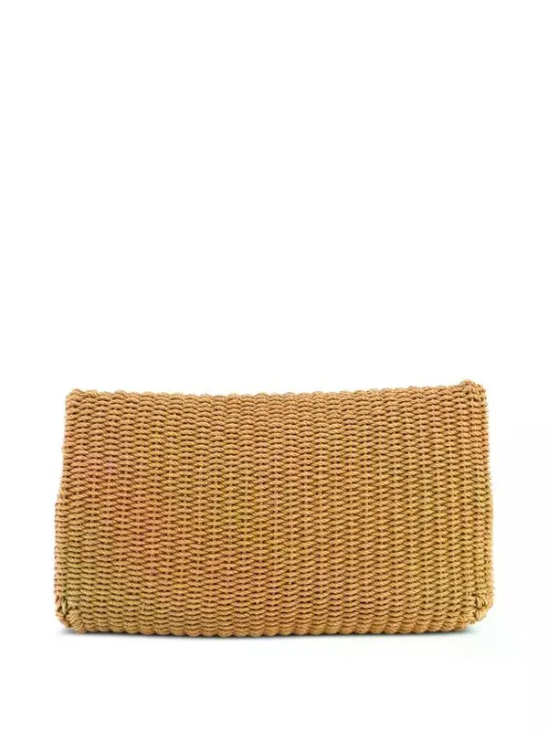 Saint Laurent Cassandre Envelope Raffia Large Clutch Bag