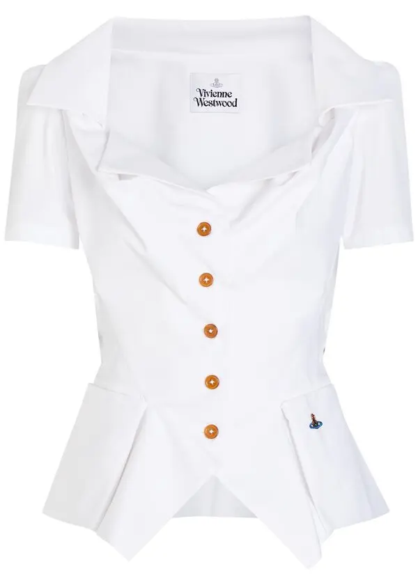 VIVIENNE WESTWOOD Monday Tailored Cotton-poplin Shirt - White