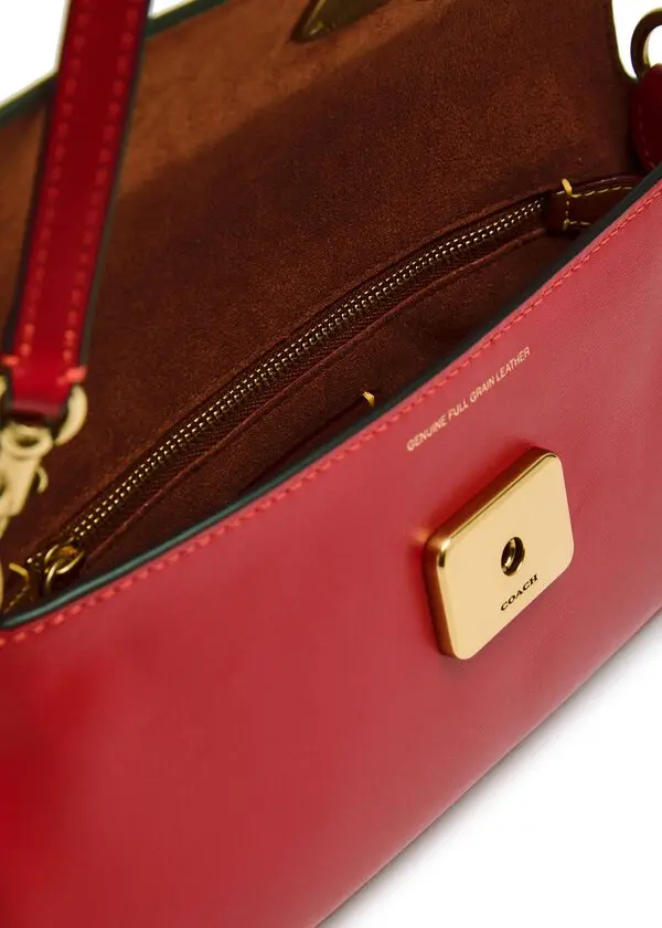 COACH Jet Leather Shoulder Bag
